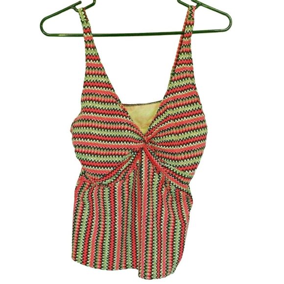 Coco Reef | Swim | Coco Reef Tankini Top M Pink Herringbone Swimwear ...